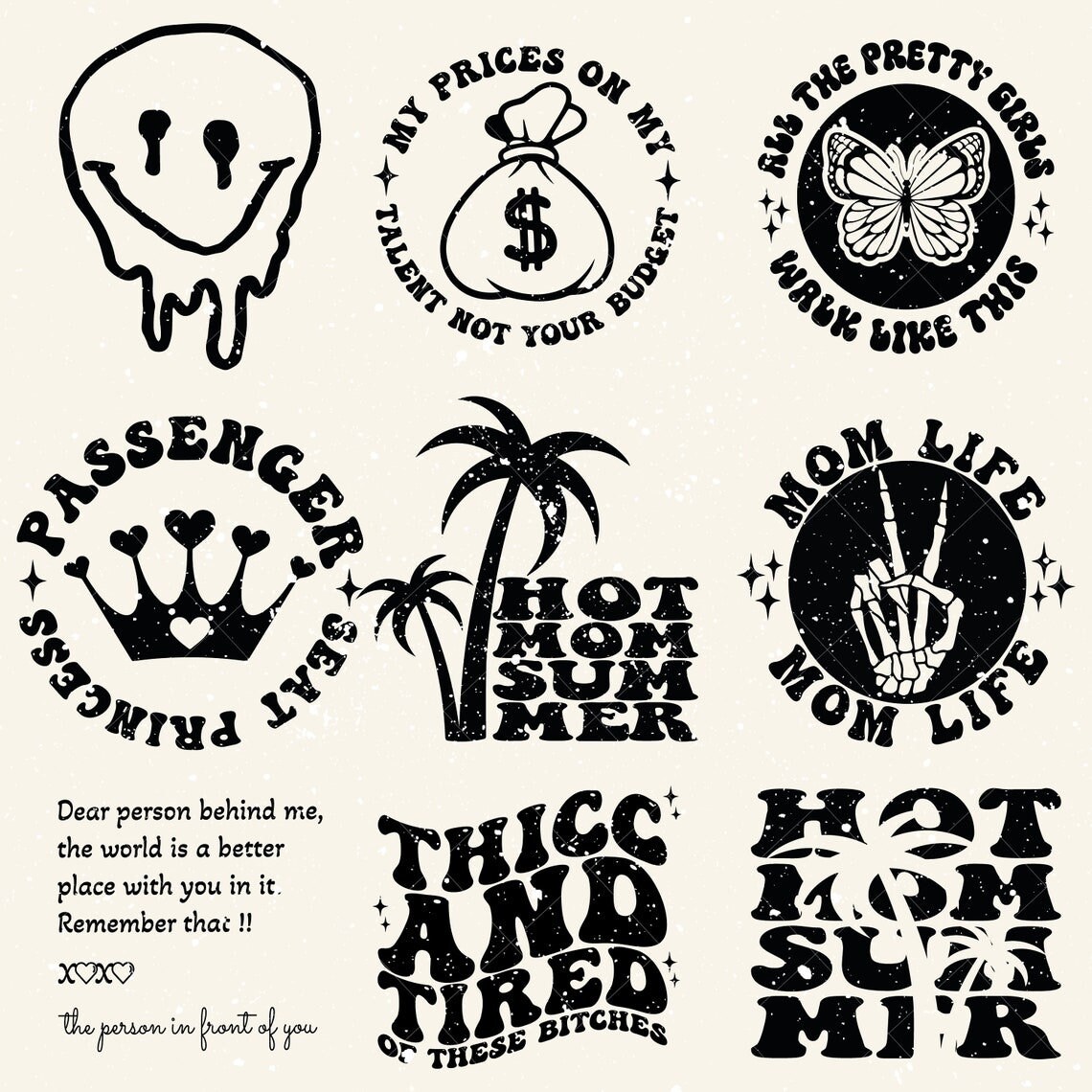 100 Groovy Svg, Boho Svg, Aesthetic Svg, Inspirational Svg, Trendy Svg ...