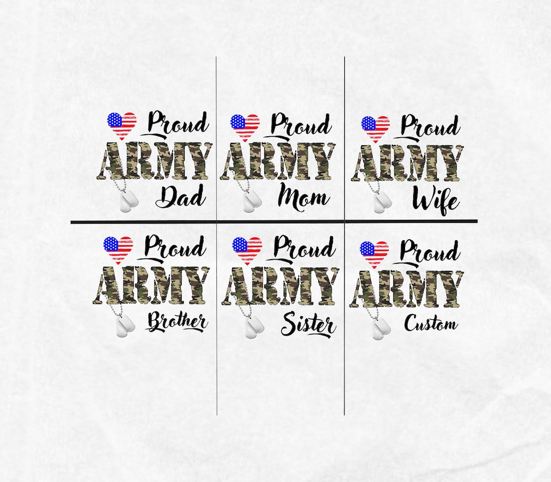Proud Army Family Bundle SVG, Proud Army Vector, , Proud Army National ...