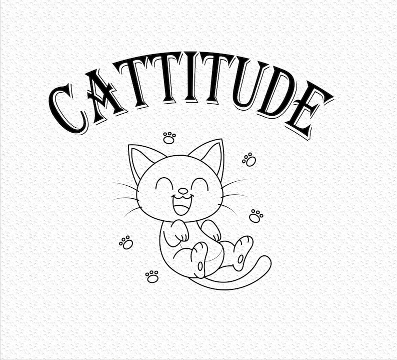 Cat PNG, Funny Cat Svg, Cattitude PNG, Bad Cattitude Svg, Cute Cat Png ...