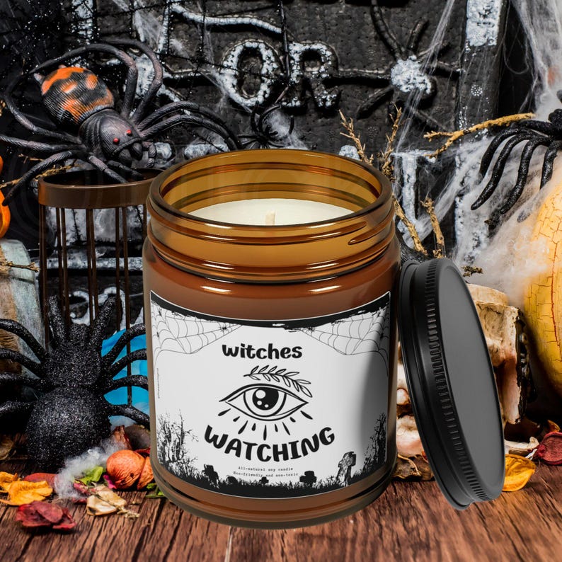 Handmade Halloween Candle With Witch’s Evil Eyes Scented Soy Wax ...
