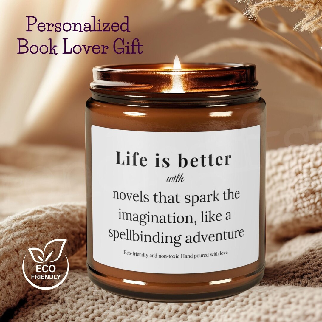 Book Lover Candle, Fictional World Candle, Personalized Gift for ...