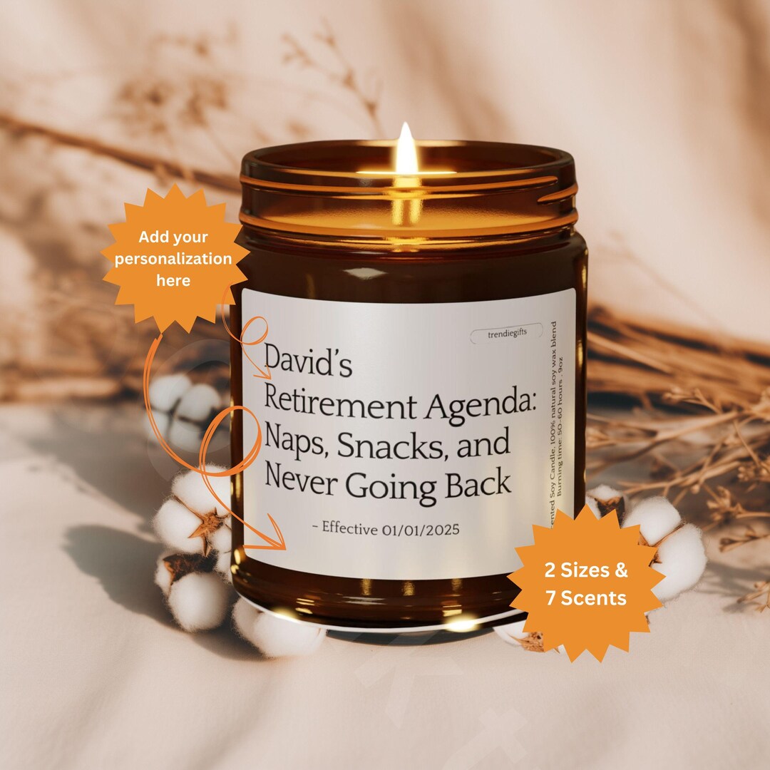 Personalized Retirement Candle Gift: Funny Coworker Farewell - Etsy