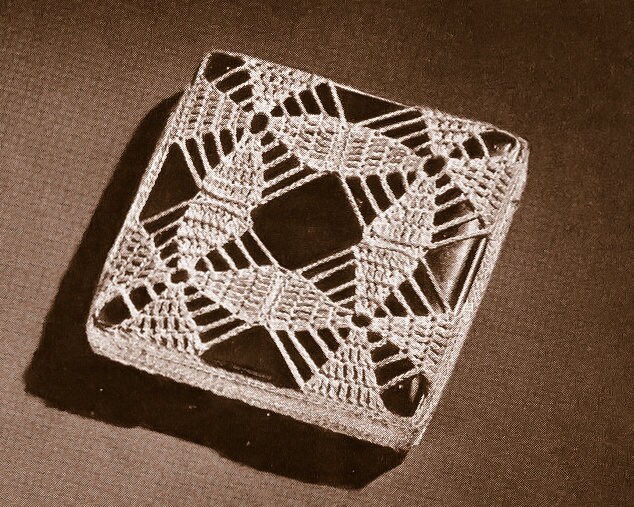 Vintage 40s CROCHET PATTERN Compact Powder Cover Case Antique PDF ...