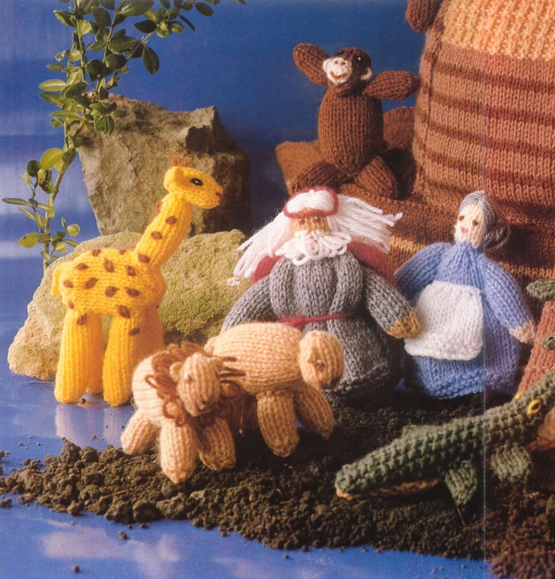 Knit Noah and the Ark KNITTING PATTERN Mini Toddler Children Soft ...