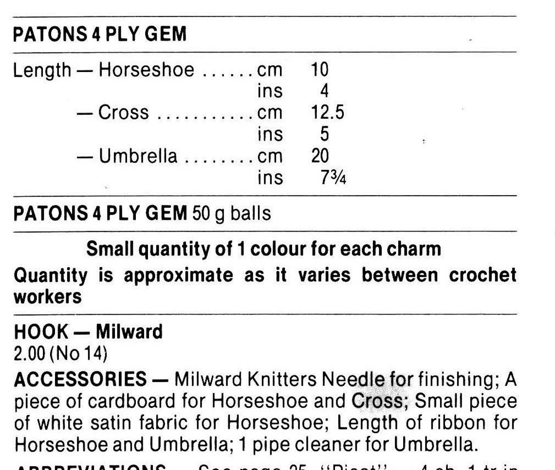 Vintage CROCHET PATTERN Pdf Wedding Day Charms Crocheting - Etsy