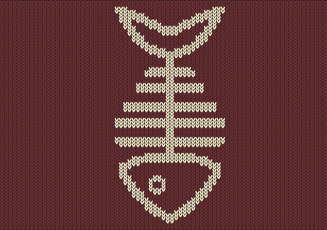 Fish Skeleton Knitting Chart – PDF Diagram and Written Instructions ...