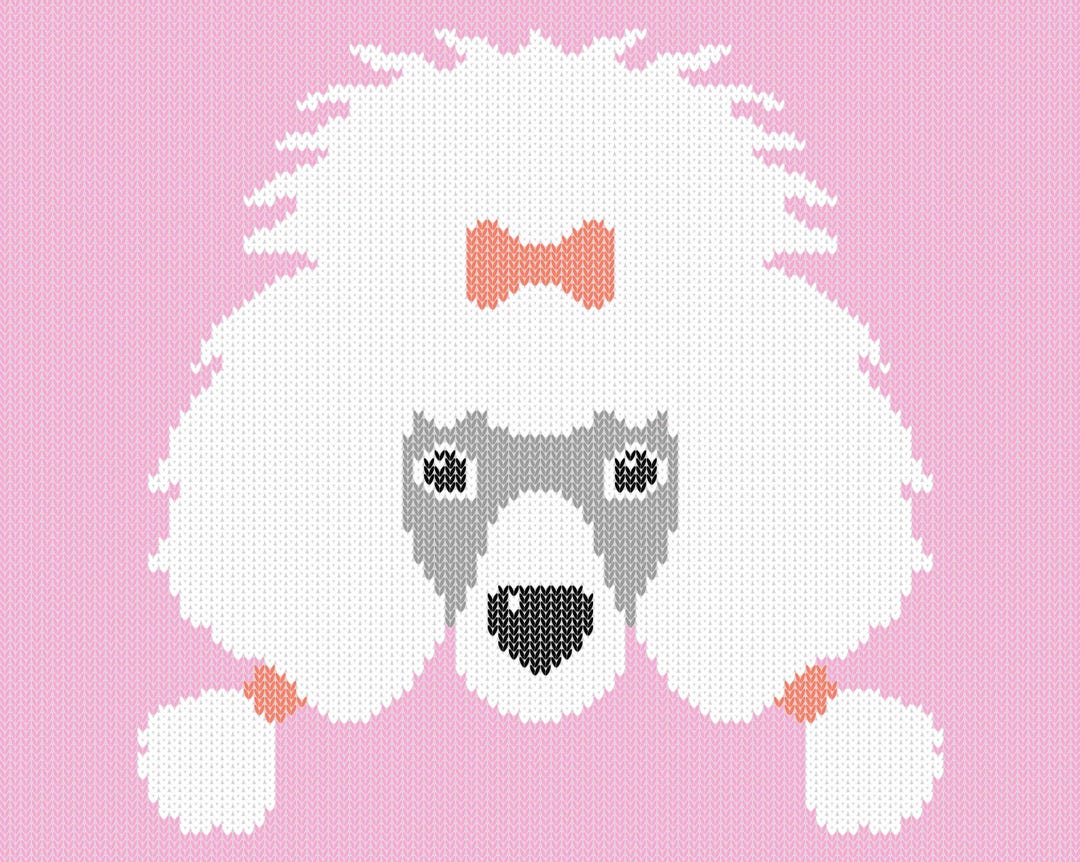 Poodle Knitting Chart - PDF Pattern for Machine & Hand Knitting ...