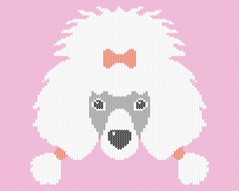 Poodle Knitting Chart - PDF Pattern for Machine & Hand Knitting ...