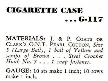 Vintage 40s CROCHET PATTERN Antique Cigarette Case Cotton PDF - Etsy