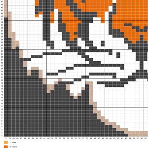 Fierce Tiger Knitting Chart – PDF Pattern for Machine & Hand Knitting ...