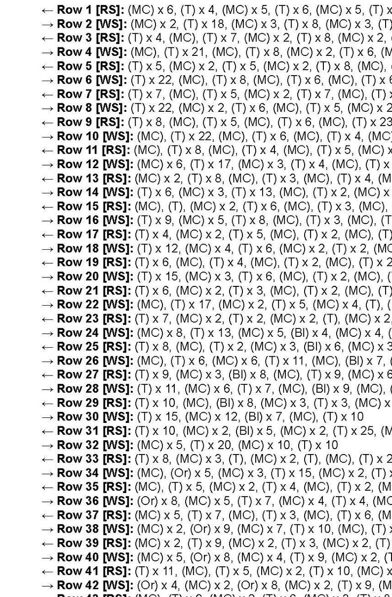 Abstract Floral Bloom Knitting Chart – PDF Pattern for Machine Knitting ...