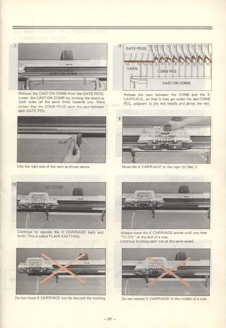 Brother KH-910 Instruction Manual PDF Ebook Tutorial Vintage for ...