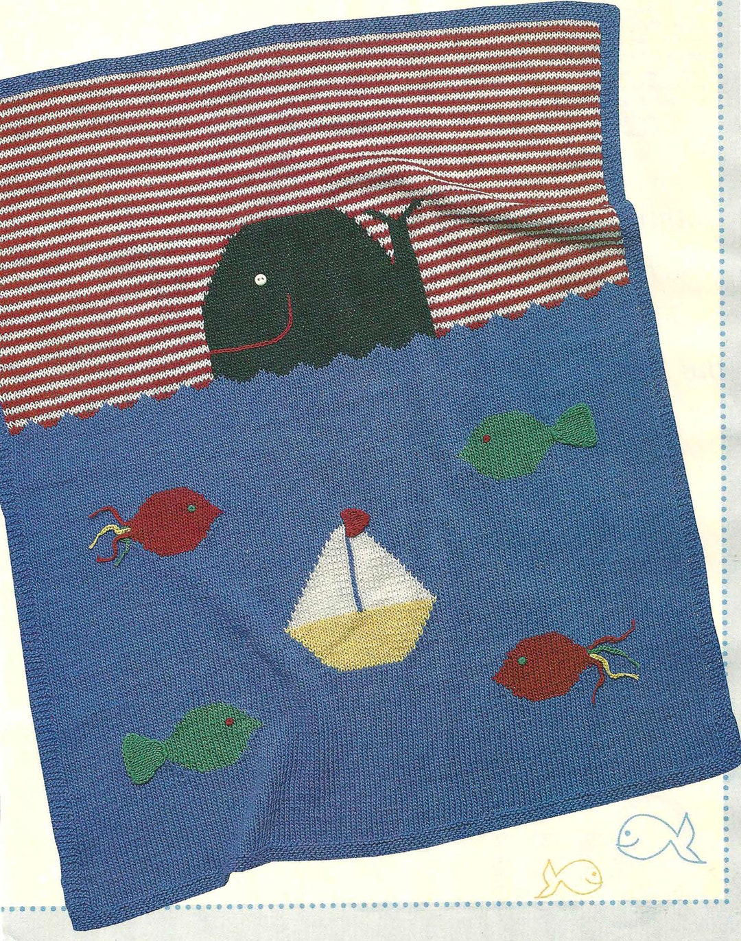 Moby Dick Set of Blanket, Pullover & Shorts for 1,2,3 Years Vintage ...