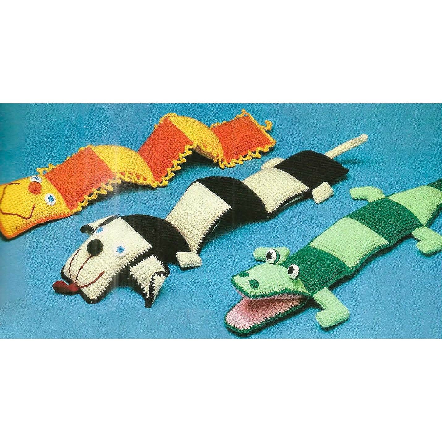 3 Soft Toys CROCHET PATTERN Alligator Animal Dachshund Dog Centipede ...