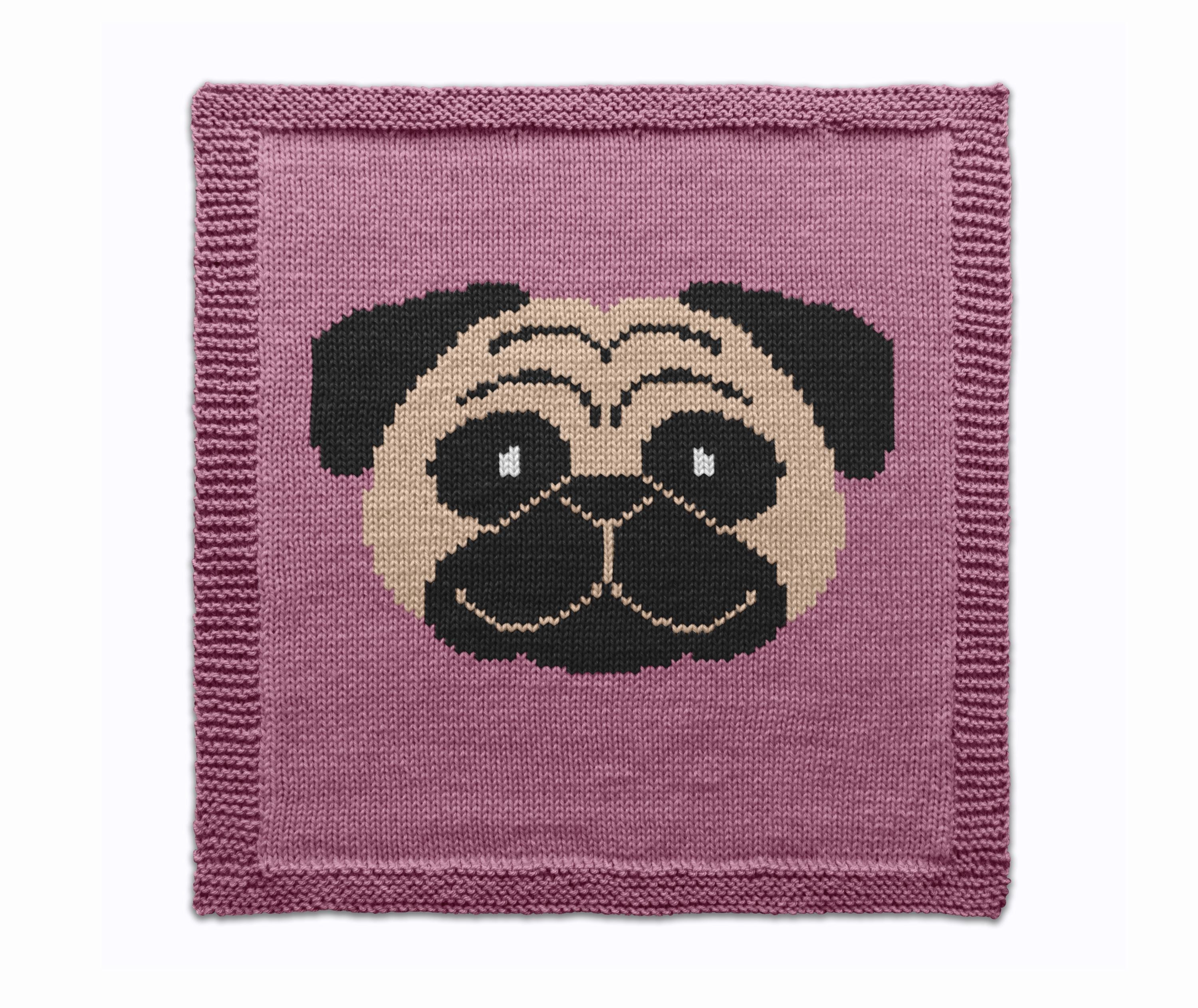 Pug Dog Knitting Chart - PDF Digital Download - Intarsia Colorwork ...
