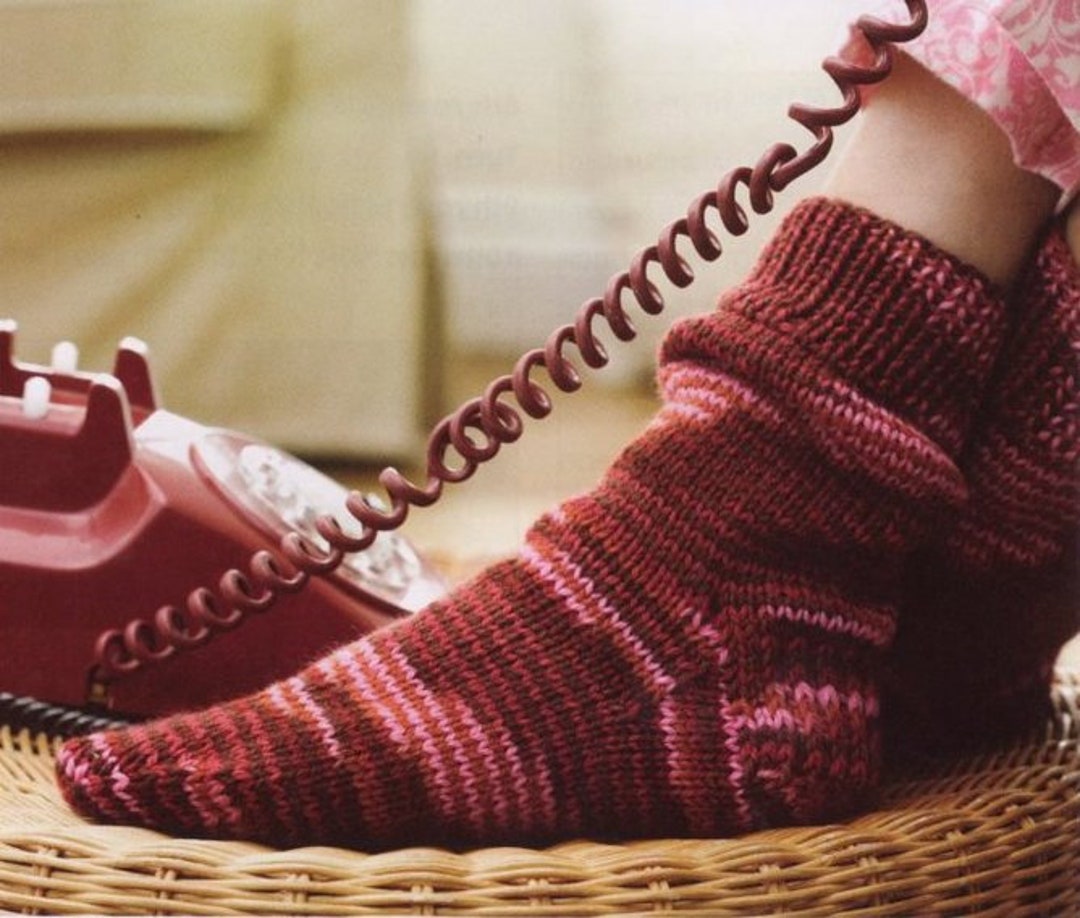 Womens Knit Basic Socks KNITTING PATTERN PDF Download Sizes Small 5/6 ...