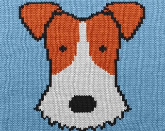 Wire Fox Terrier Face Knitting Chart - PDF Graph and Written ...