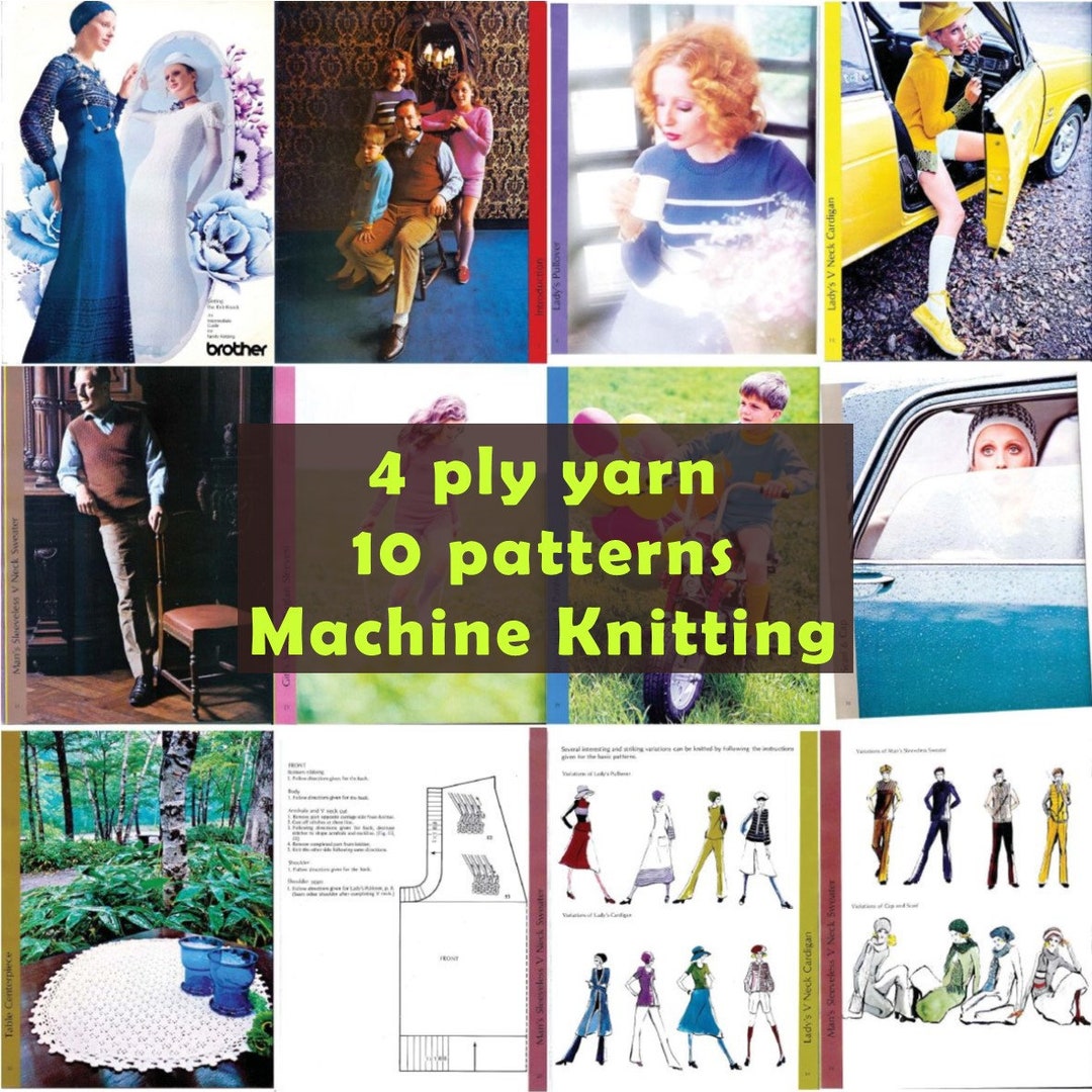 Getting the Knit-knack Vintage KNITTING Machine Book 4.5mm 200 Needles ...