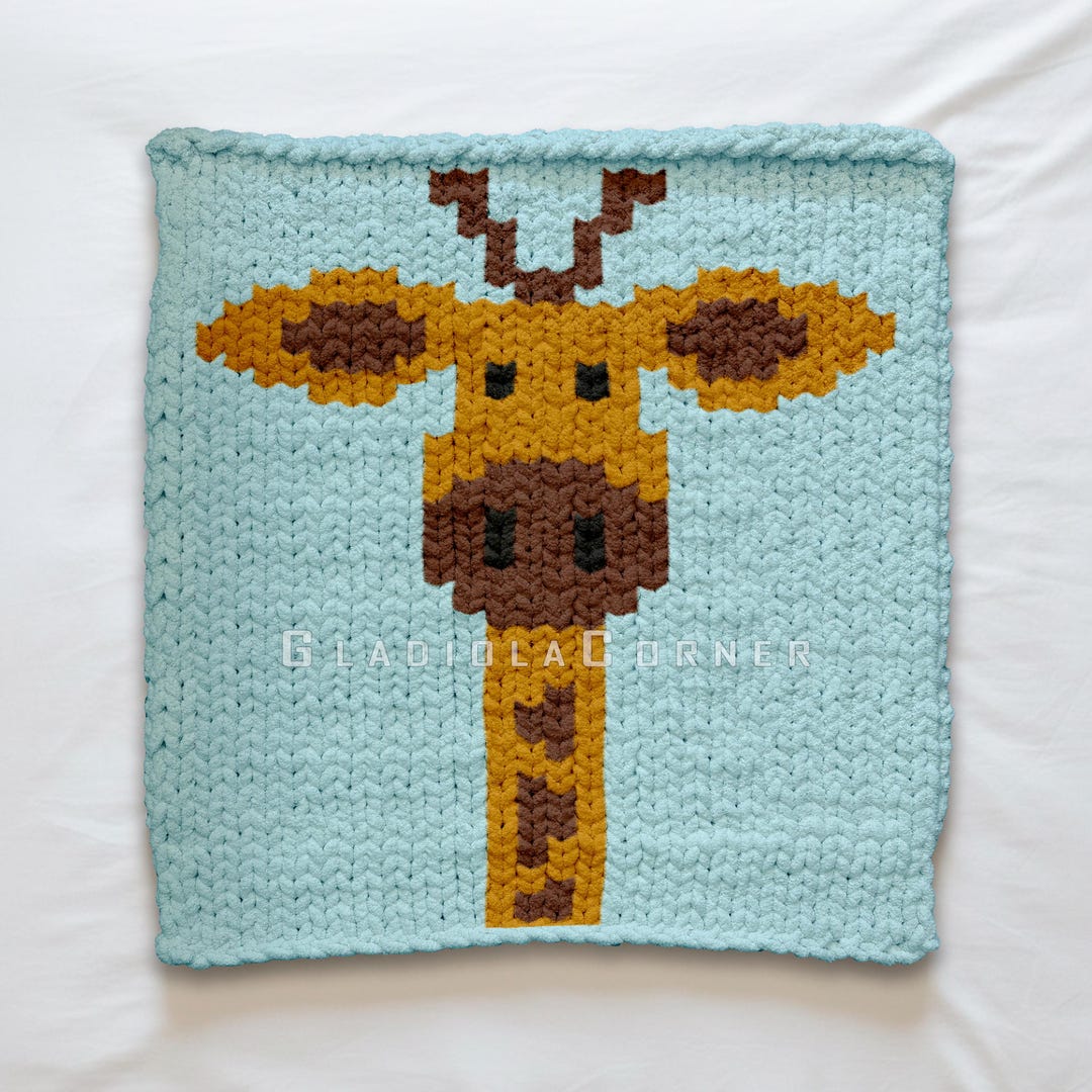 Giraffe Finger Blanket - Knitting Pattern - Kids Hand Knit Chunky ...
