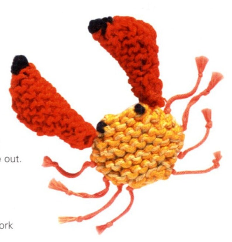 KNITTING PATTERN Knit Magical Waterworld Fish Seahorse Sea Crab Soft ...