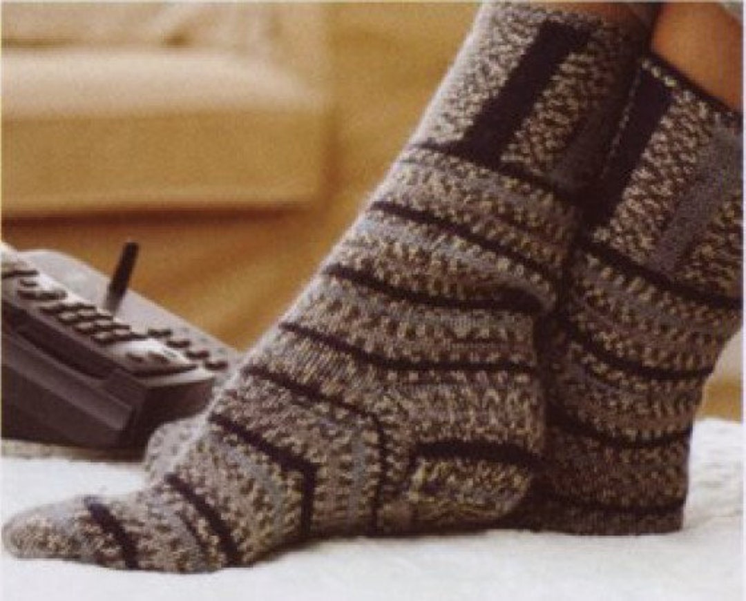 Womens Knit Basic Socks Knitting Pattern Pdf Download S M L Sizes 9413