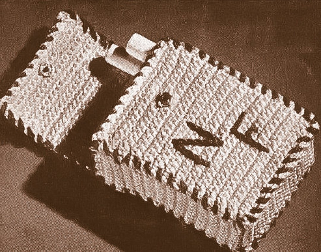 Vintage 40s CROCHET PATTERN Antique Cigarette Case Cotton PDF Tutorial ...