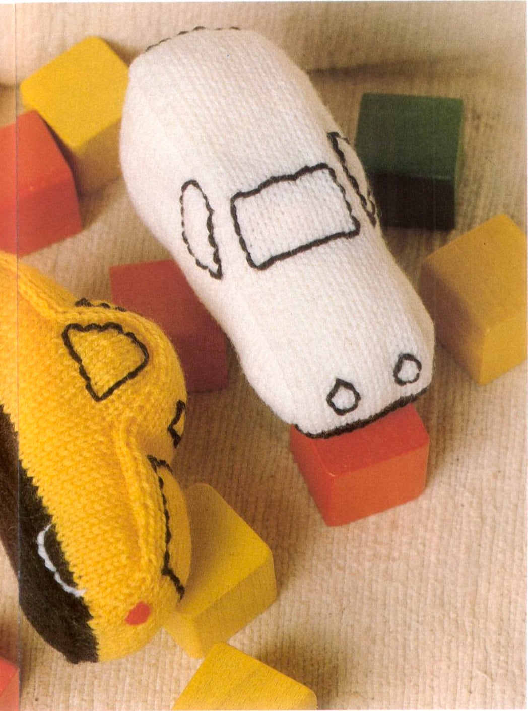 3 KNITTING PATTERNS Knit Small Car, Van and Pick-up, Baby Toddler ...