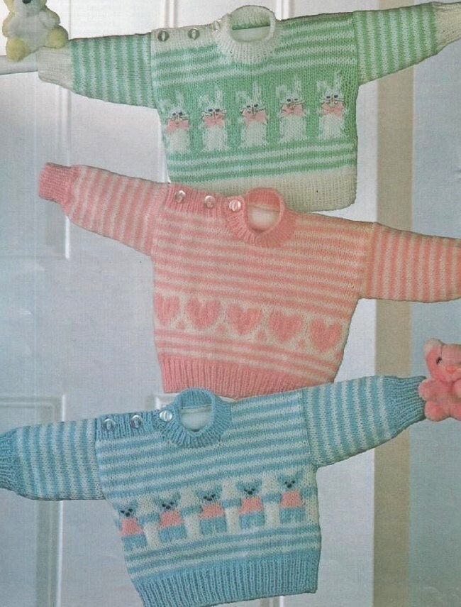 Bond Machine KNITTING PATTERN PDF Baby Knit Sweaters Winter Hearts ...