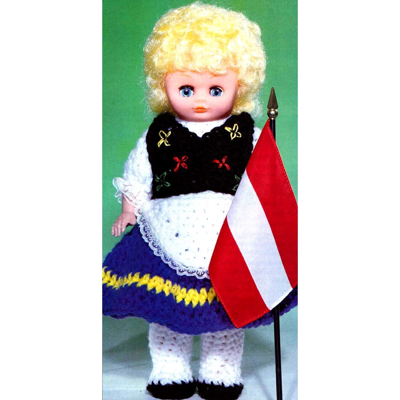 Miss Austria National Outfit Crochet Pdf Pattern for Doll 13" Folk ...