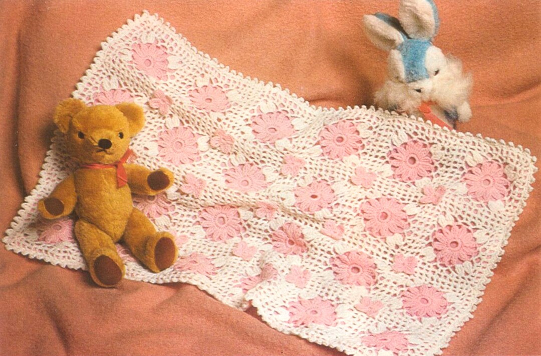 Vintage CROCHET PATTERN PDF Instant Download Baby Cot Cover Dk Yarn ...