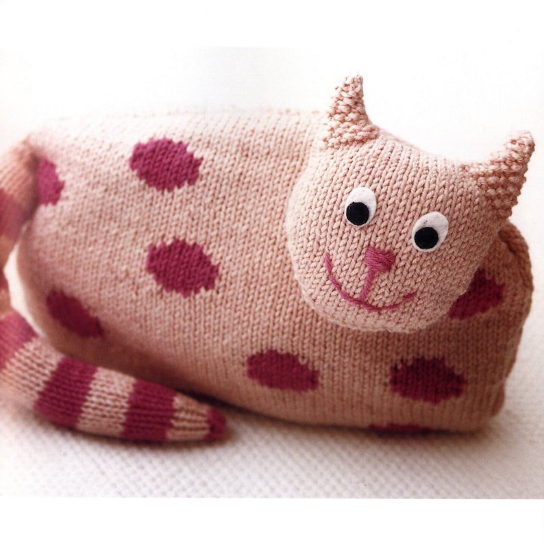 Cat Pyjama Case KNITTING PATTERN Pdf Instant Download Knit Kids Toy ...