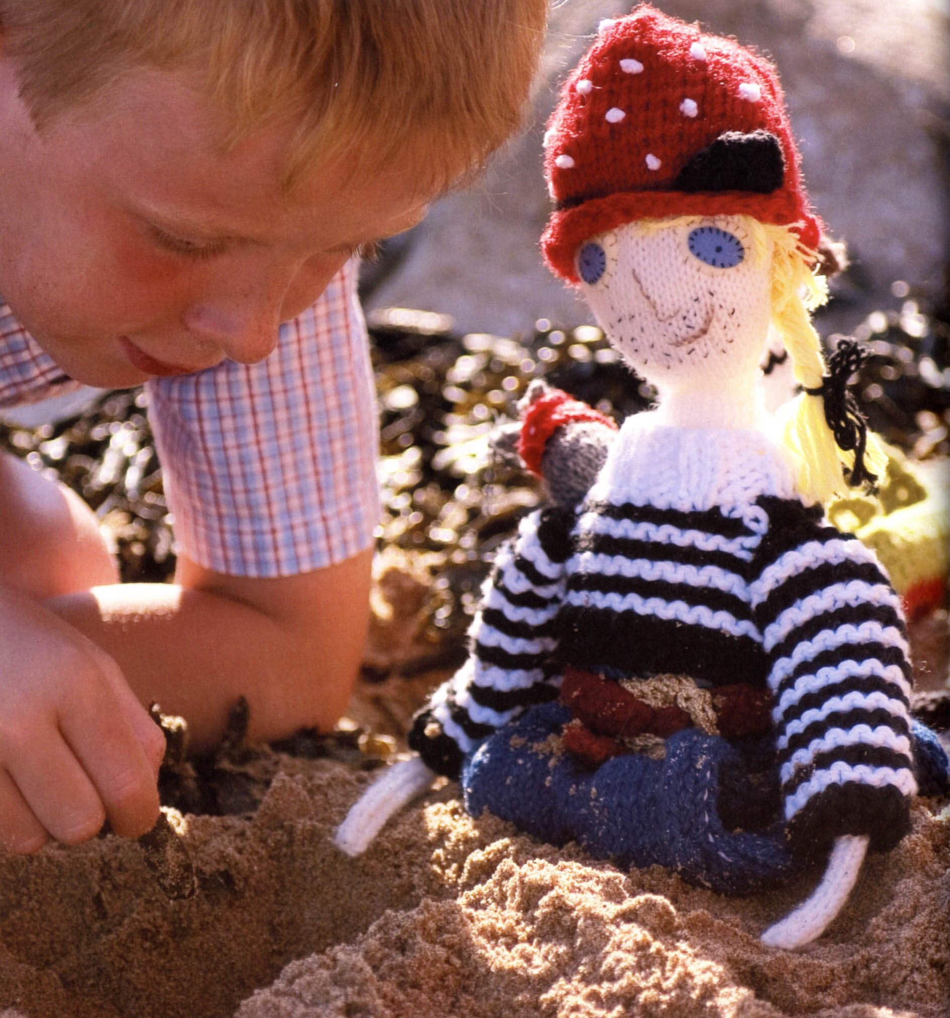 KNITTING PATTERN Knit Pirate Doll, Ratty & CROCHET Small Dinghy Boat ...