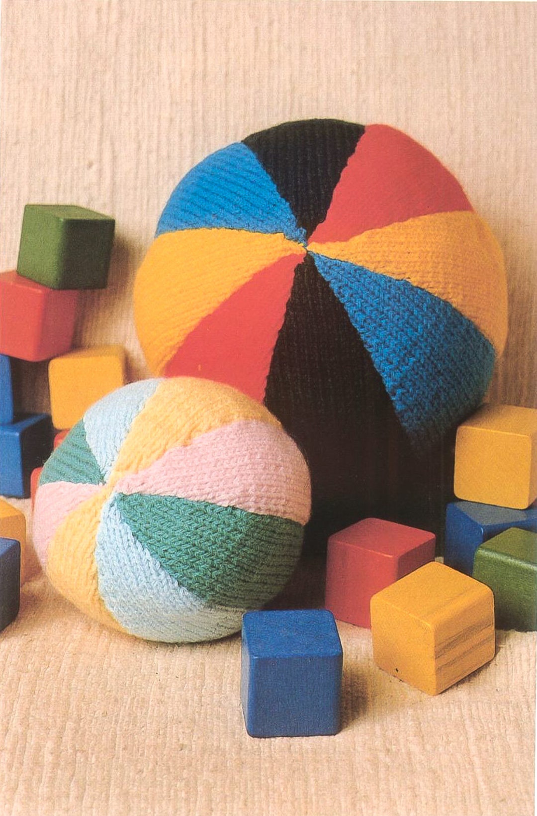 Easy KNITTING PATTERN Knit Colorful Balls Baby Toddler Children Child ...