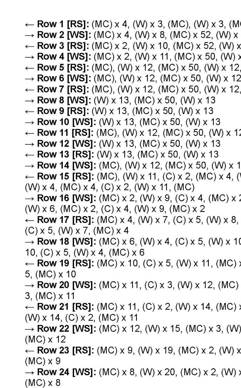 Poodle Knitting Chart - PDF Pattern for Machine & Hand Knitting, Intarsia, Duplicate Stitch ...