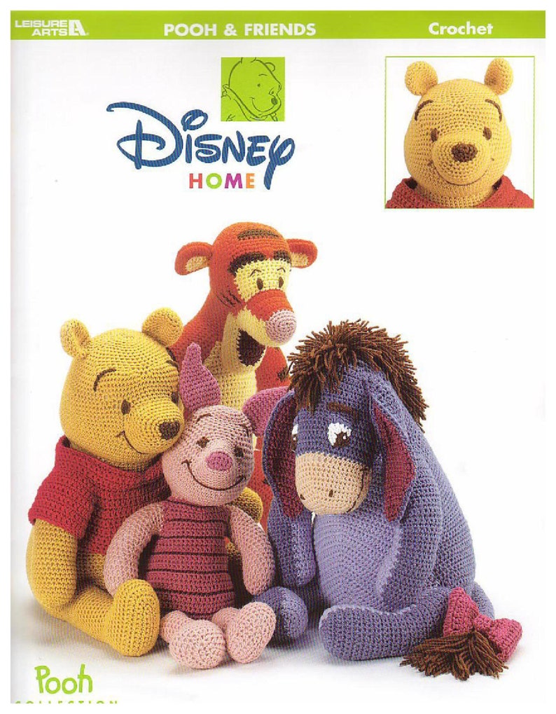 Vintage CROCHET PATTERN Winnie the Pooh and Friends Tigger Eeyore ...