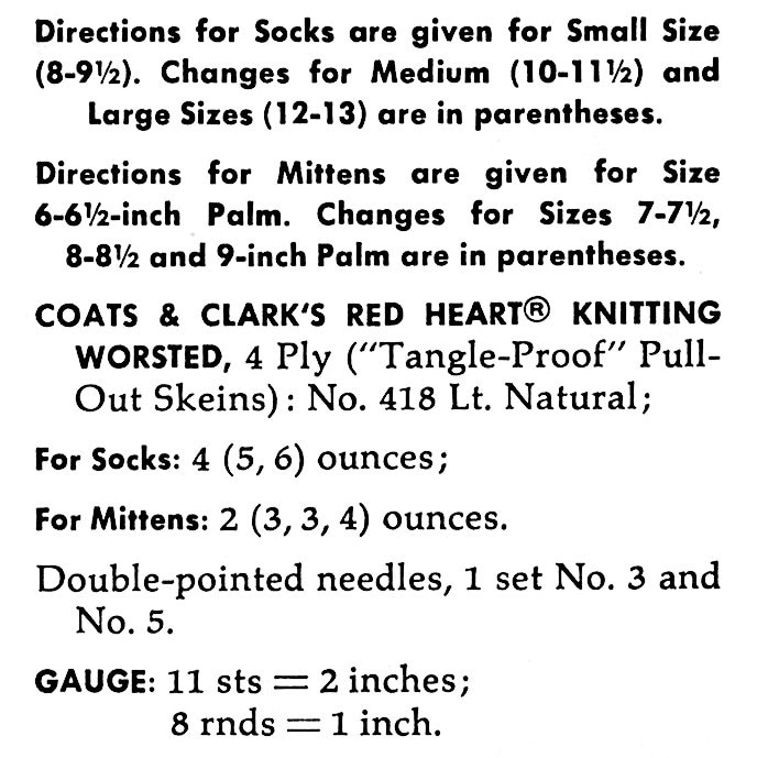 Vintage KNITTING PATTERN Aran Knit Socks and Mittens Wool Adult Worsted ...