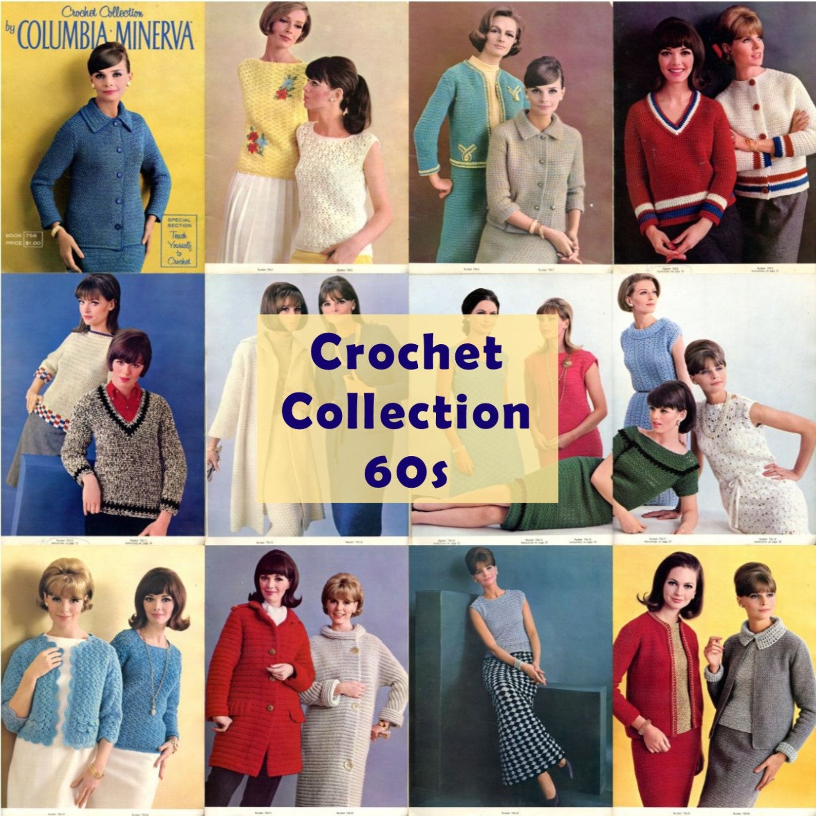 Vintage Crochet Collection by Columbia Minerva PDF Magazine 60s 22 ...