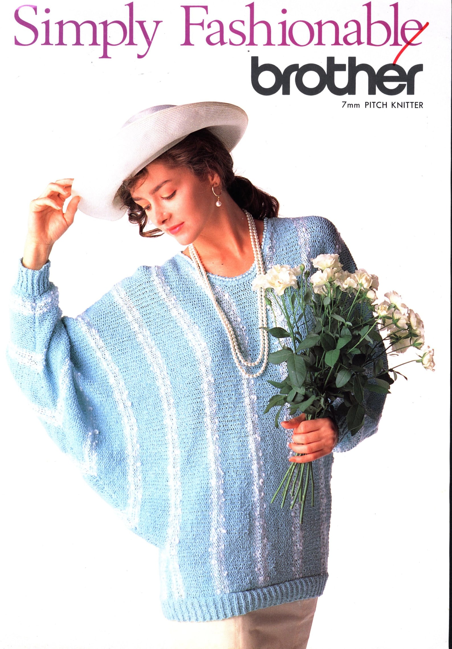 Vintage 80s Magazine Simply Fashionable for Knitting Machines Brother ...