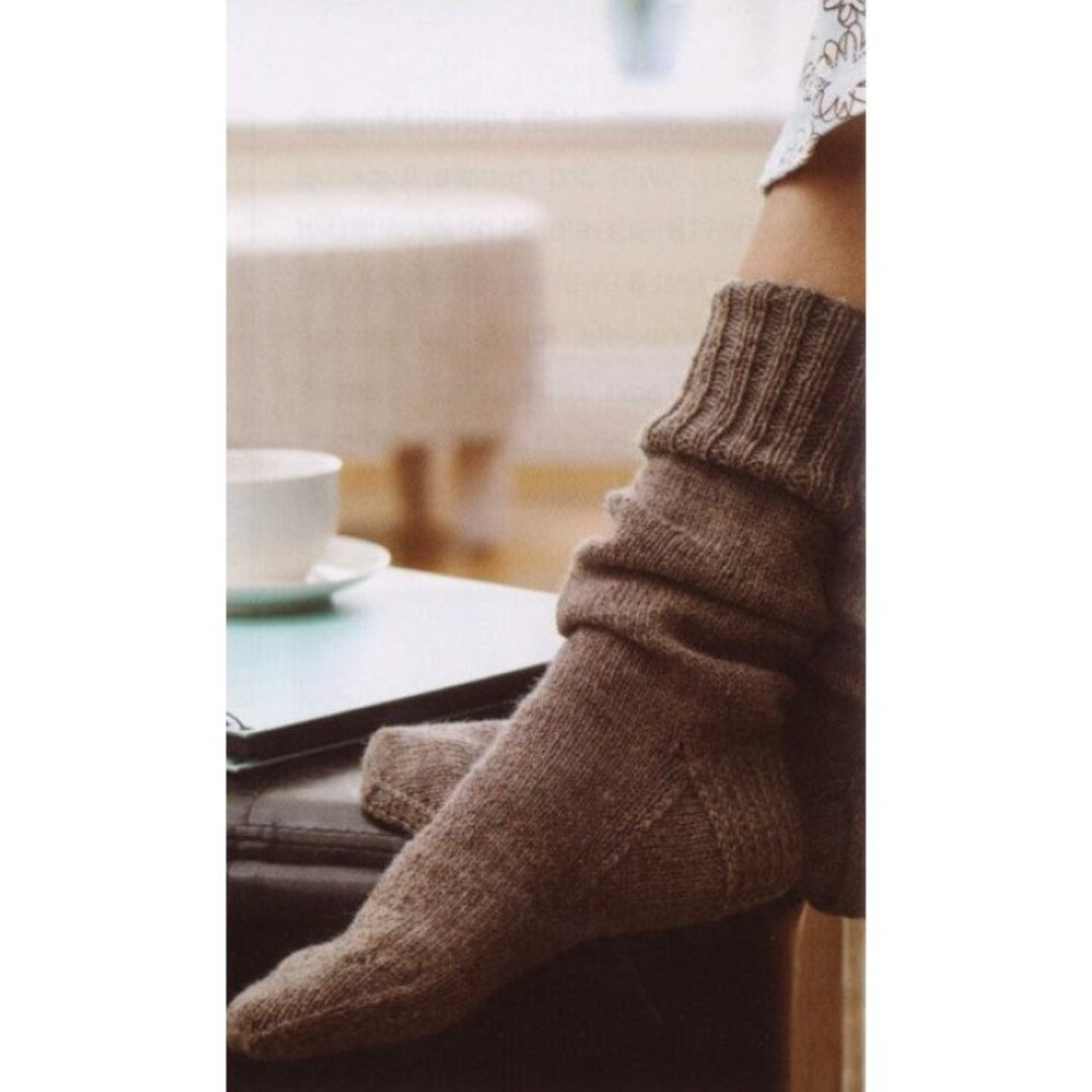 Womens Knit Basic Socks KNITTING PATTERN PDF Download S M L Short Turn ...