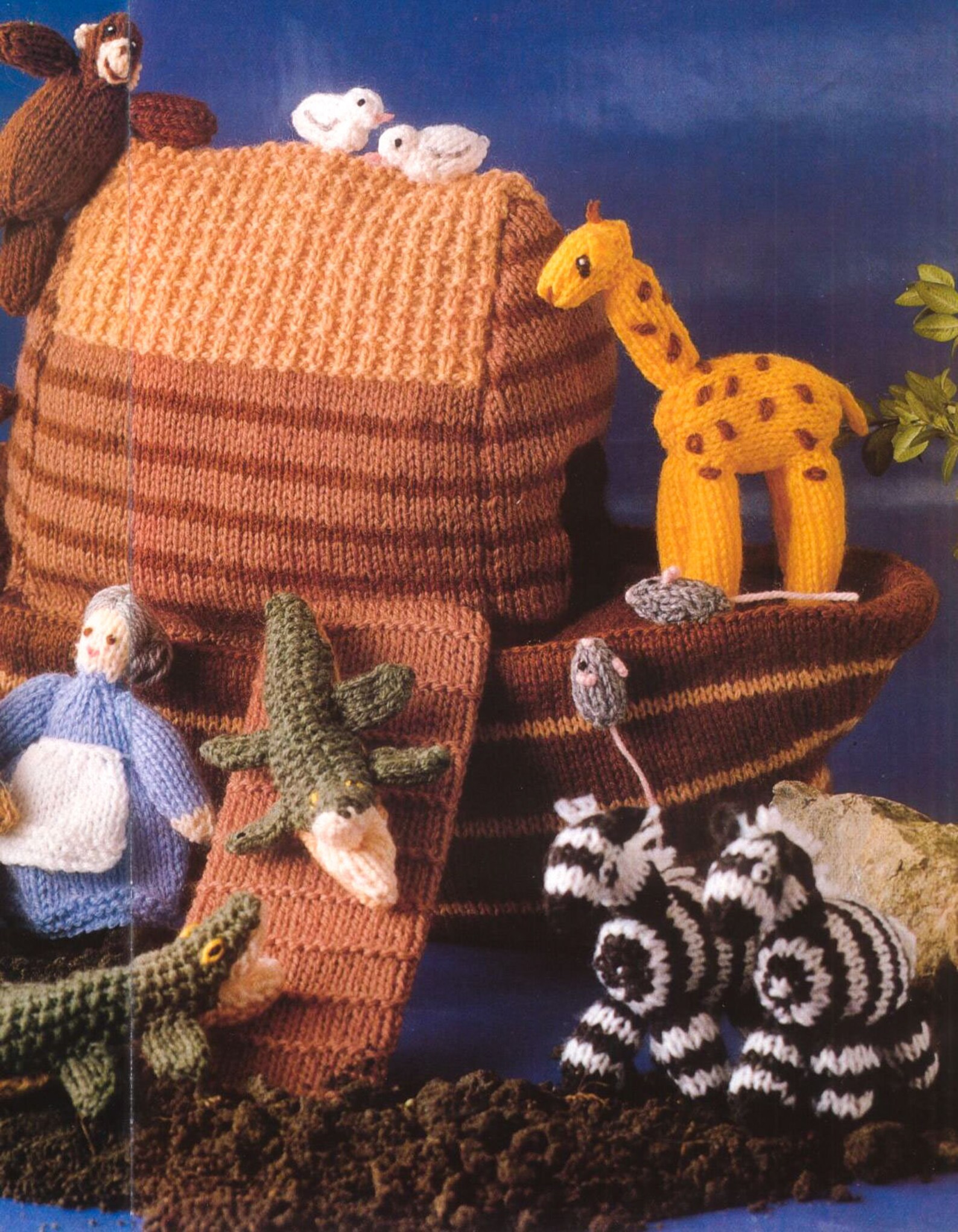 KNITTING PATTERN Knit Noah and the Ark Mini Toddler Children Soft ...