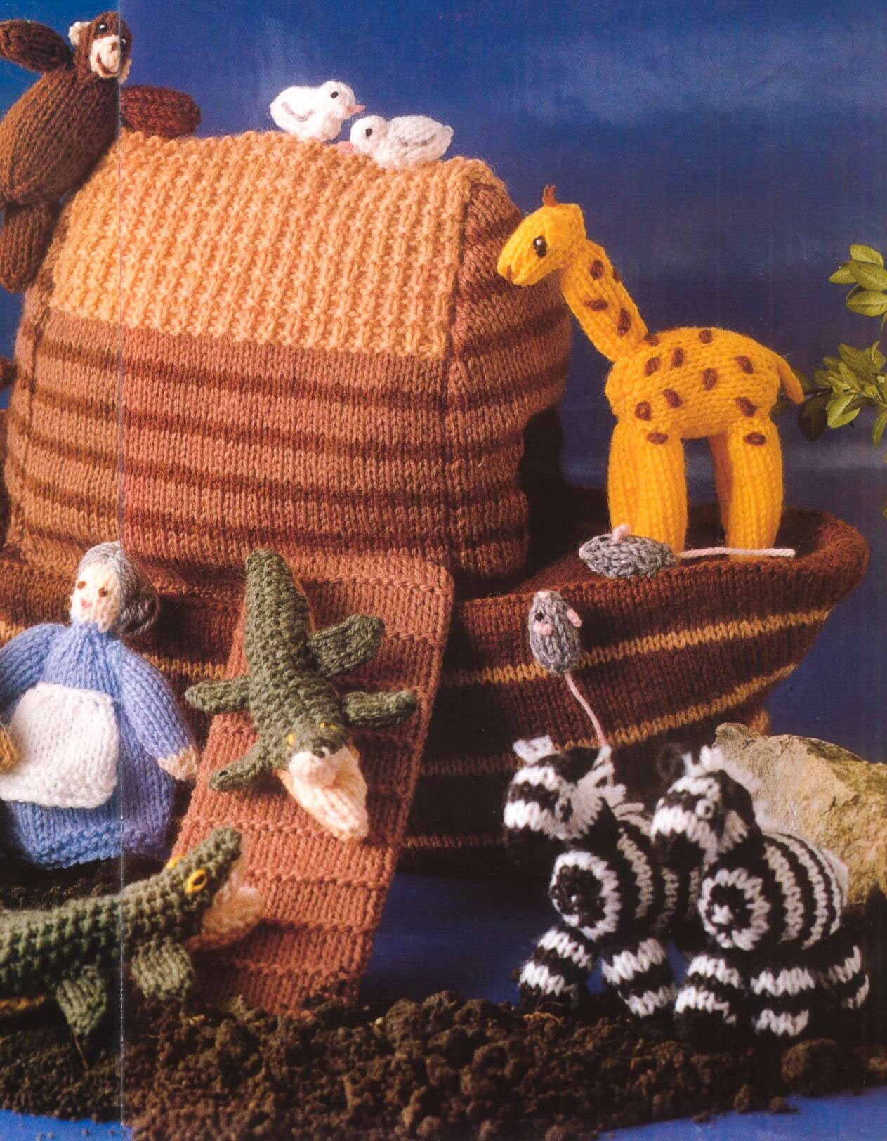 KNITTING PATTERN Knit Noah and the Ark Mini Toddler Children Soft ...