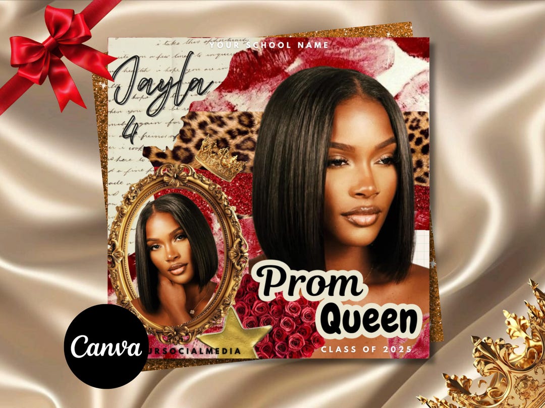 Homecoming Queen - Prom Queen Campaign Flyer - Canva Editable - Digital ...