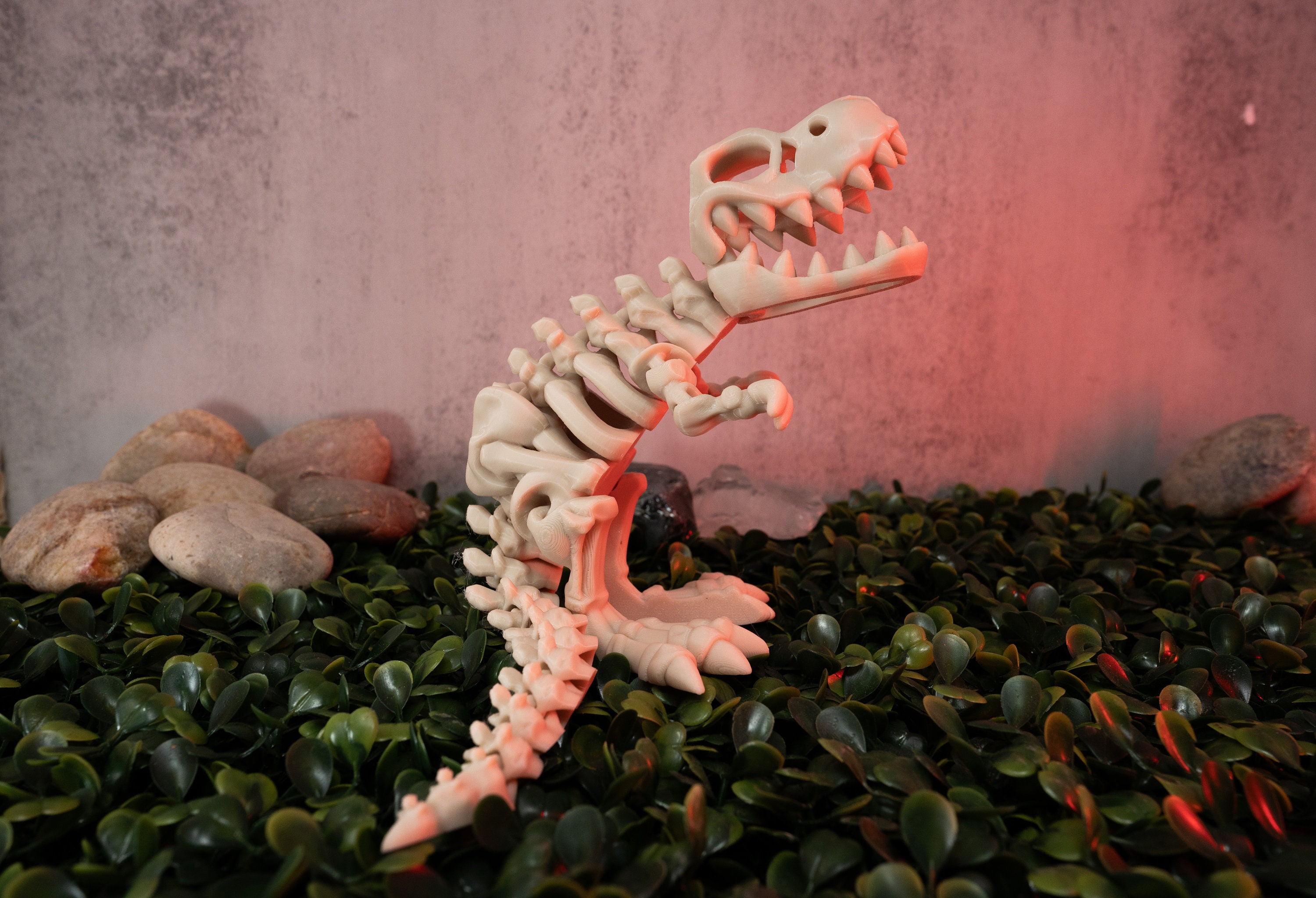 Flexi T-rex Skeleton Toy Articulating 3D Printed Dinosaur Mode - Etsy