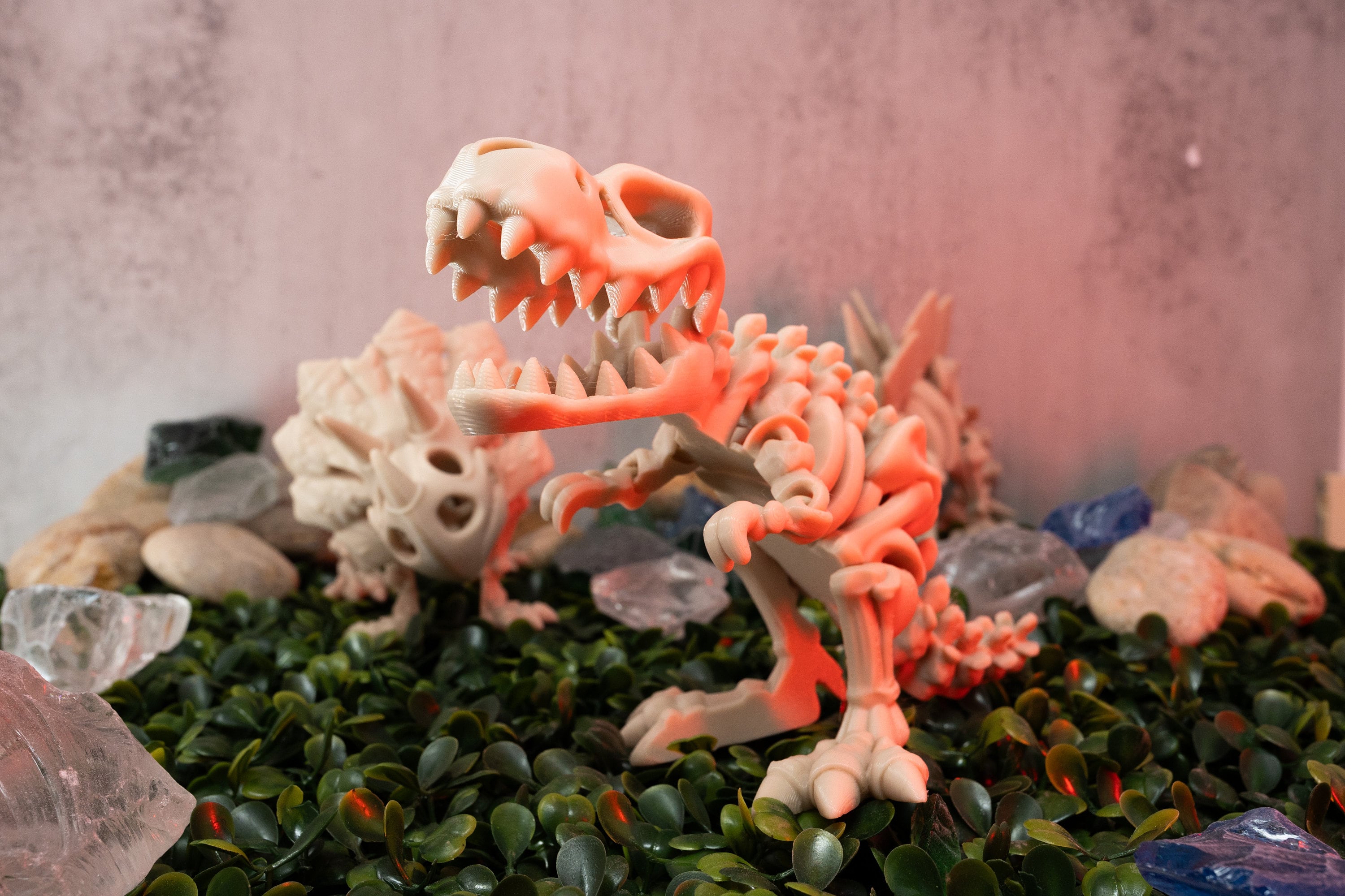 Flexi T-rex Skeleton Toy Articulating 3D Printed Dinosaur Mode - Etsy