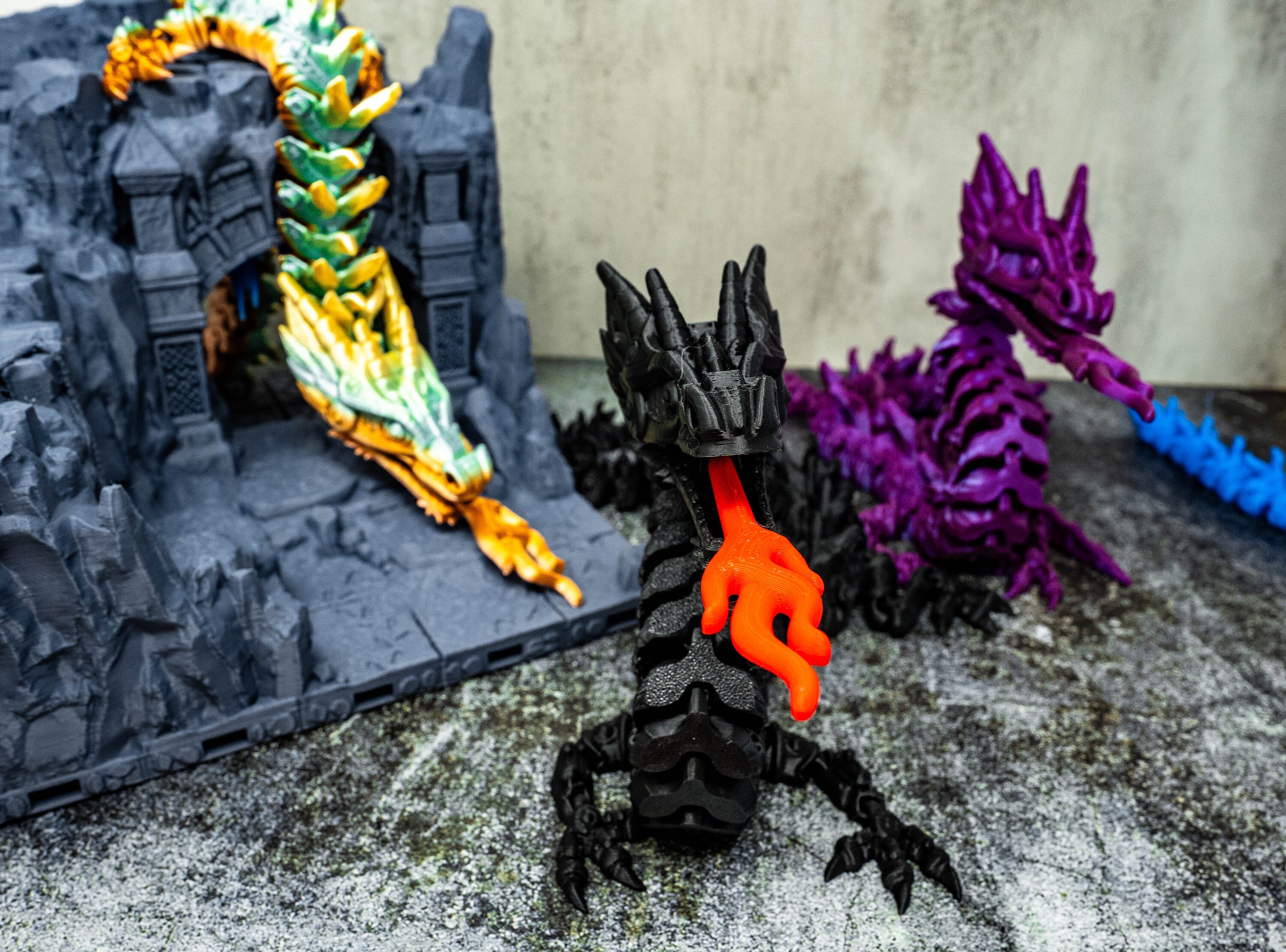 23 In. Articulating Mech Dragon - 3D Printed PLA - Fully Posable With ...