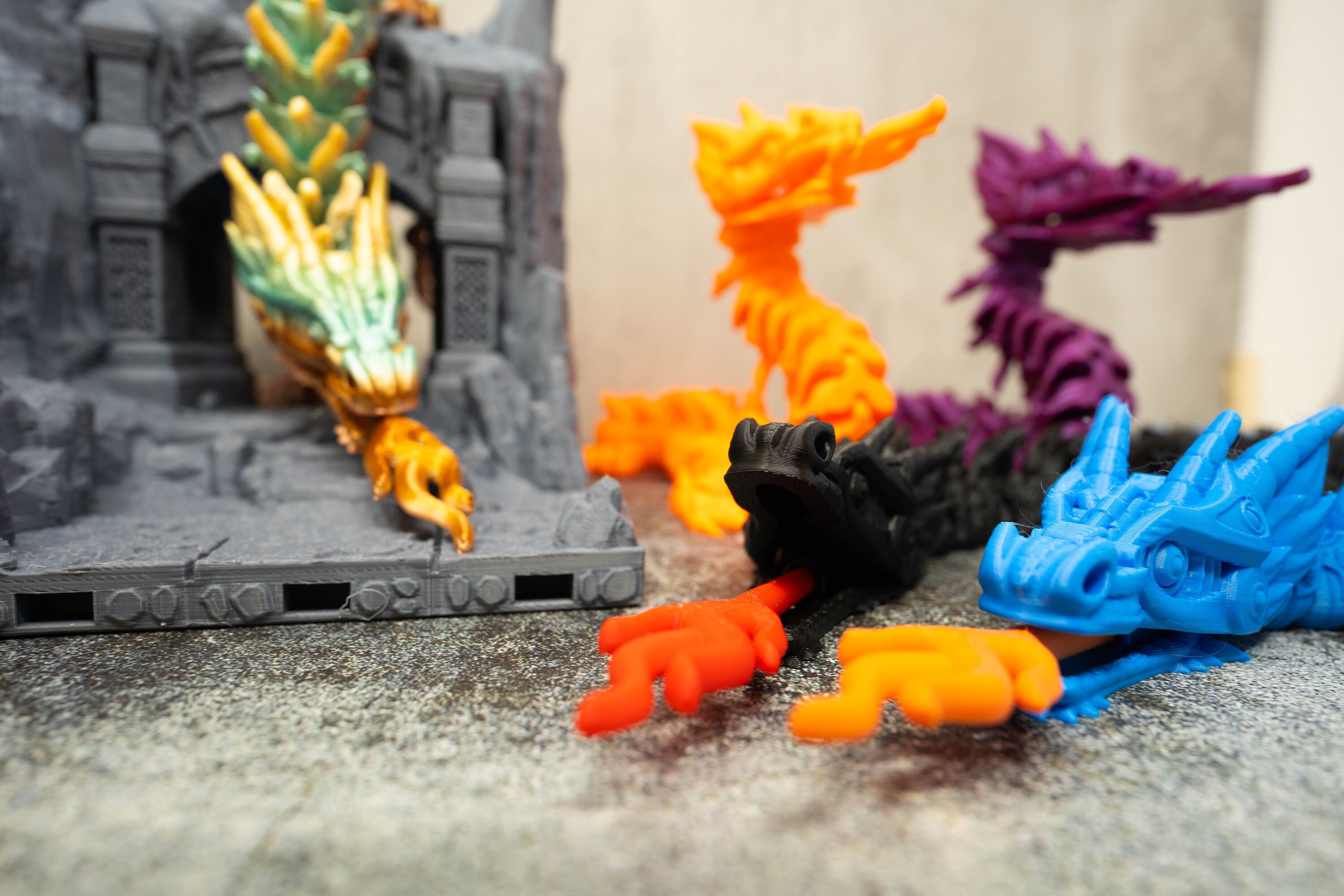 23 In. Articulating Mech Dragon - 3D Printed PLA - Fully Posable With ...
