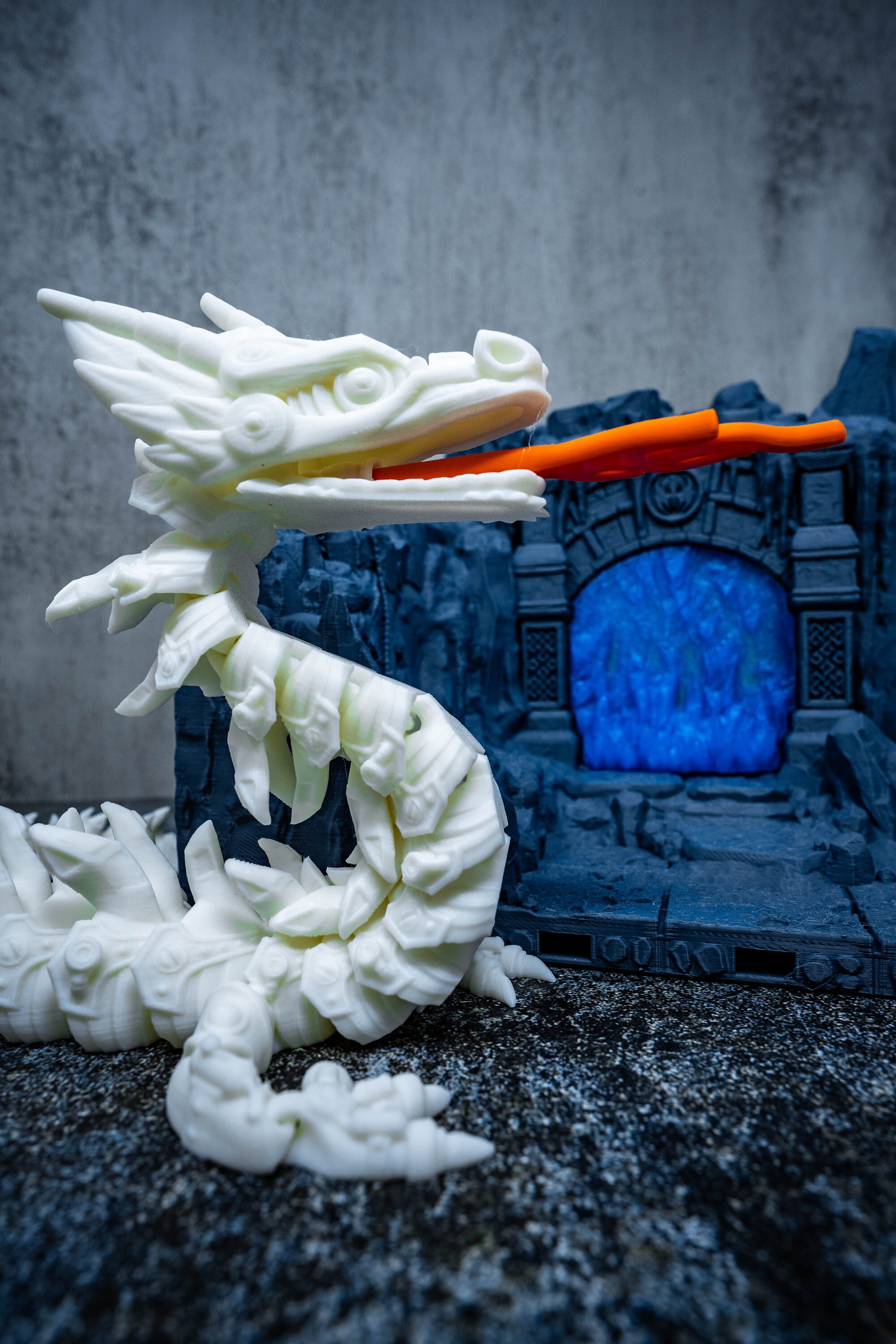 23 In. Articulating Mech Dragon - 3D Printed PLA - Fully Posable With ...