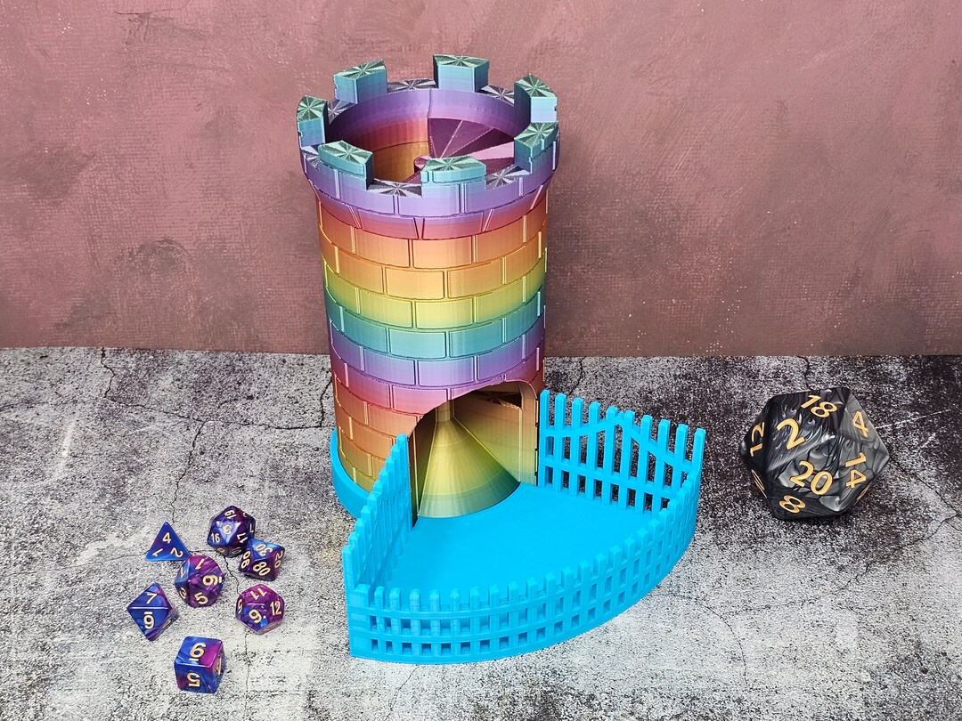 Castle Dice Tower With Gate Dice Tray for Role Playing Games - Dungeons ...