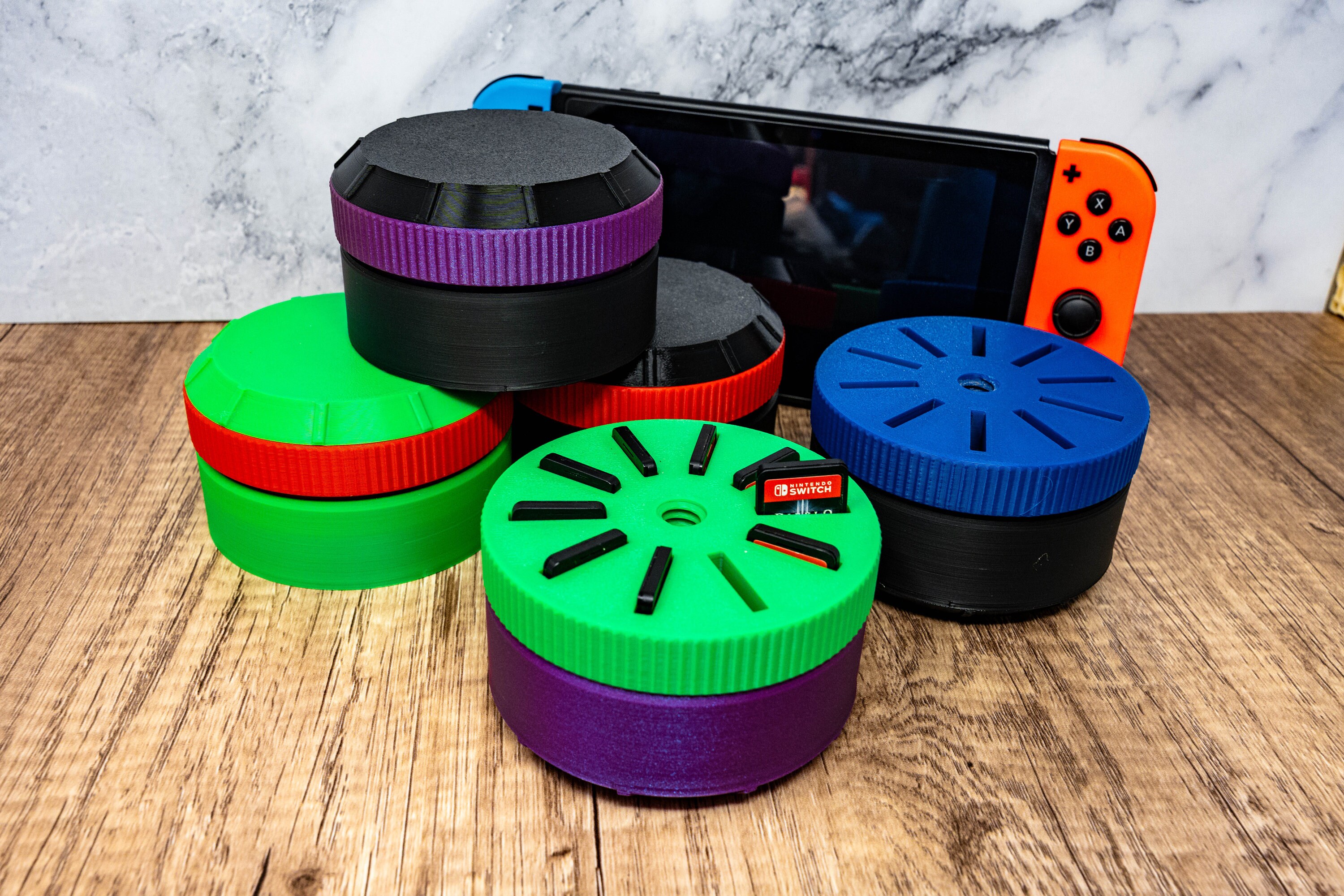 Switch Rotating Game Holder With Travel Lid/base - for Switch Game ...