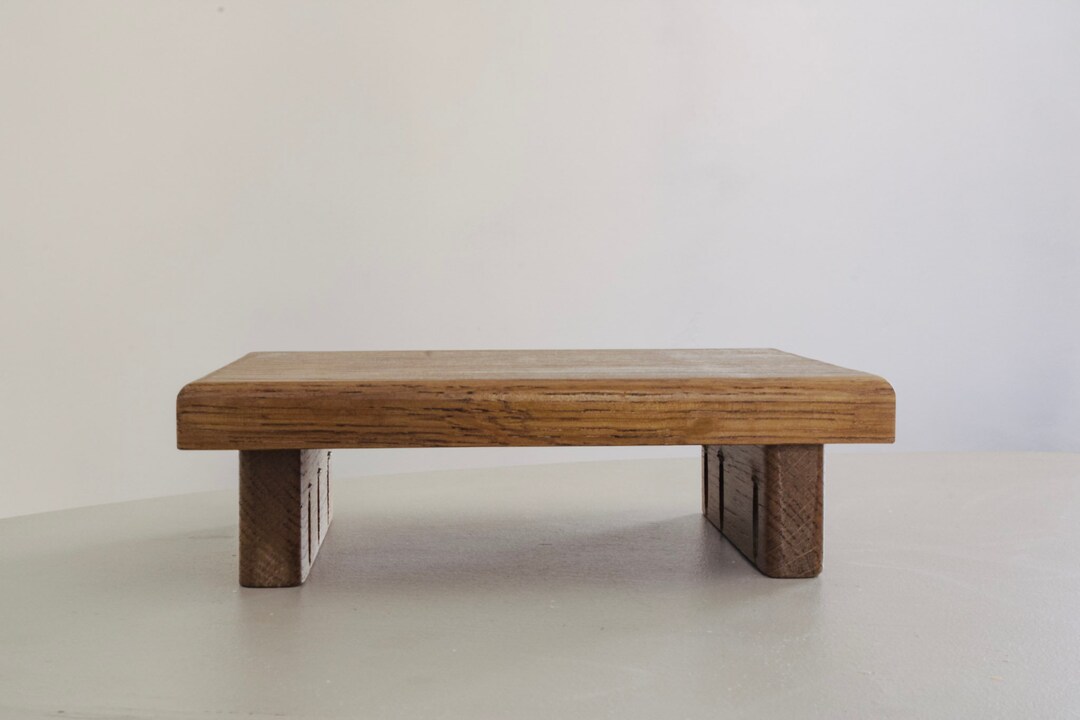 White Oak Wooden Pedestal Riser - Etsy